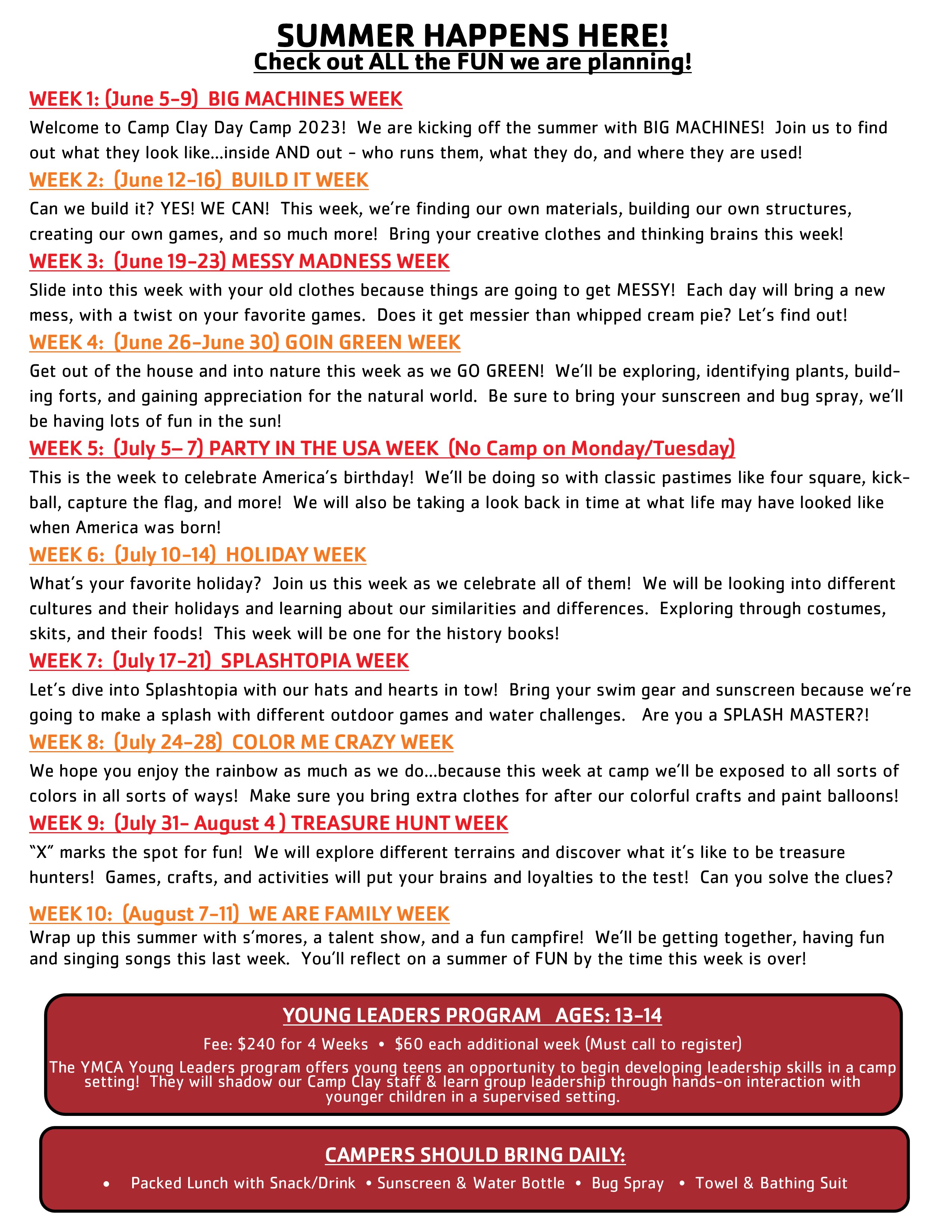 Day Camp | YMCA of Van Wert County